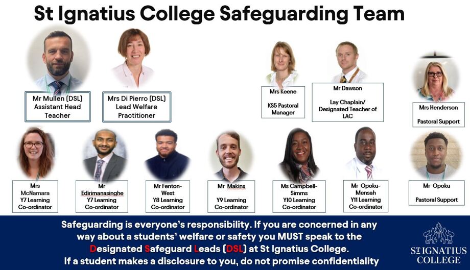 The St Ignatius College safeguarding team - St Ignatius College